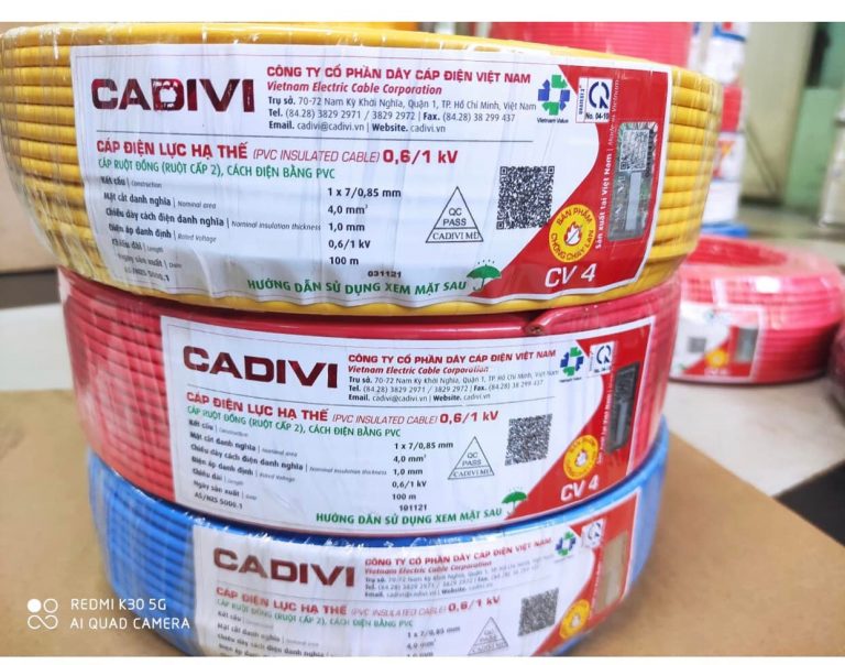 Dây điện Cadivi 4.0 giá bao nhiêu? Thông số chi tiết