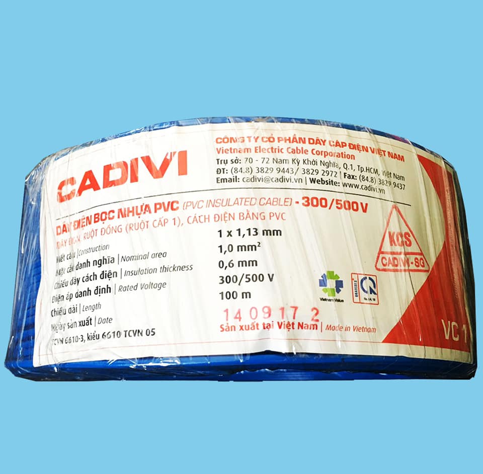 Dây điện cadivi 1.0 giá bao nhiêu?